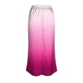 Ashirexll Long Skirts for Women Fashion Solid Color Elastic Waist ...