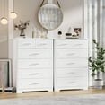 Homfa Dresser for Bedroom, Modern Chest of 6 Drawers with Metal Easy ...