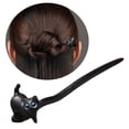 Cat Hair Stick Chinese Cheongsam Hair Accessory Simple Wood Hairpin ...