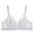Breezora Women's Lace Non Padded Bra Wireless Support Full Coverage Brassiere Comfort Fit Gather ...
