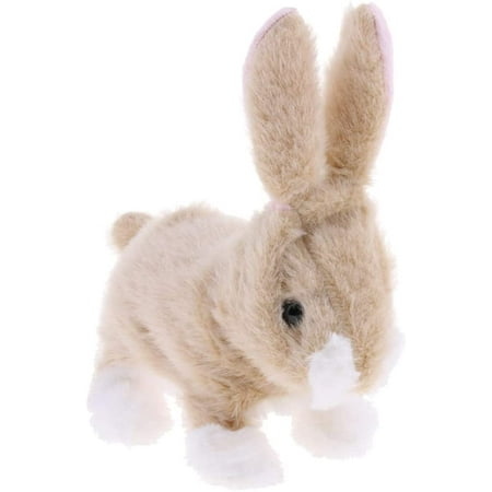 Electronic Plush Jumping Rabbit Toy Robot Walk Jump Waggle Ears Nose ...