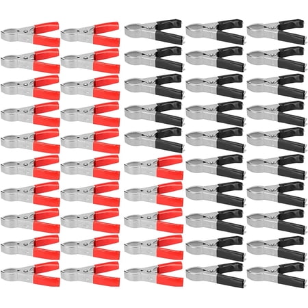 Battery Cable Clip 50pcs Red Black 30A Steel PVC Insulated 300W Power ...