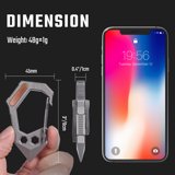Key Unity Carabiner Keychain Titanium Multitool, 7 in 1 EDC Keychain ...