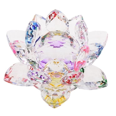 Qinghai Artificial Quartz Crystal Lotus Flower Figurine Wedding Party ...
