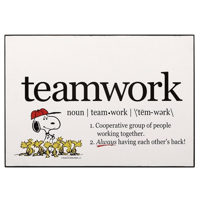Peanuts 90168494-S Definitions Teamwork Hollow Wall Decor - Walmart.com