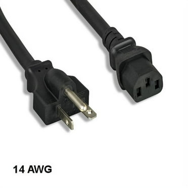 C2G 2ft 16 AWG Universal Power Cord (NEMA 5-15P to IEC320C13) (TAA Compliant) - Walmart.com