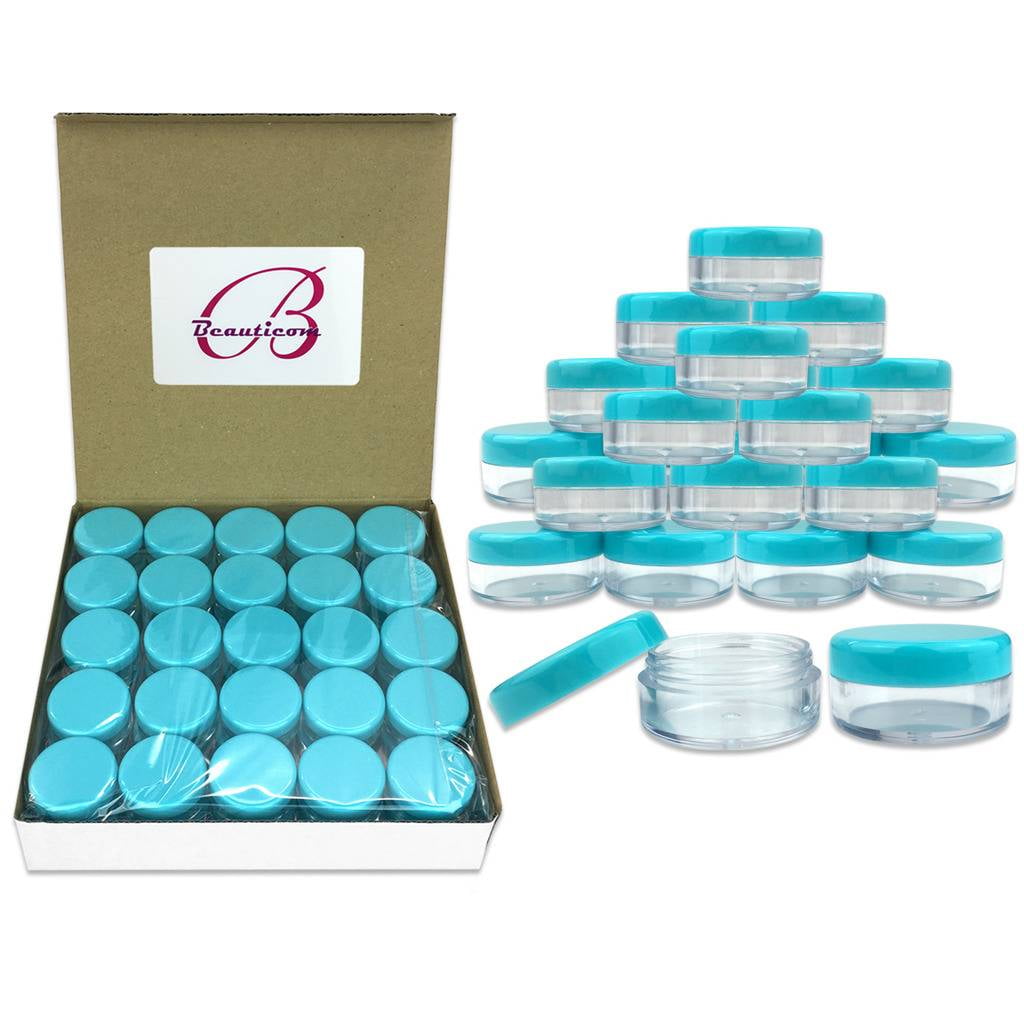 5g/5ml High Quality Acrylic Leak Proof Clear Container Jars with Teal ...