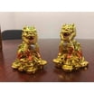 Smiling JuJu Red Dragon Statue Figurine with A Dragon Ball In Craw, 9 ...