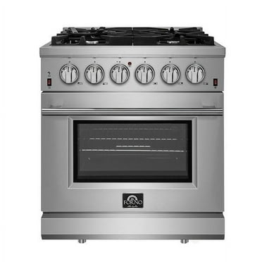 Forno Capriasca 30-Inch Freestanding French Door Dual Fuel Range, 4 ...