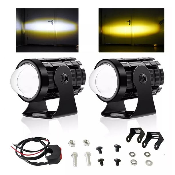 Faros Auxiliares De Lupa Doble Color Luz Para Auto Moto 12 W | Bodega Aurrera en línea