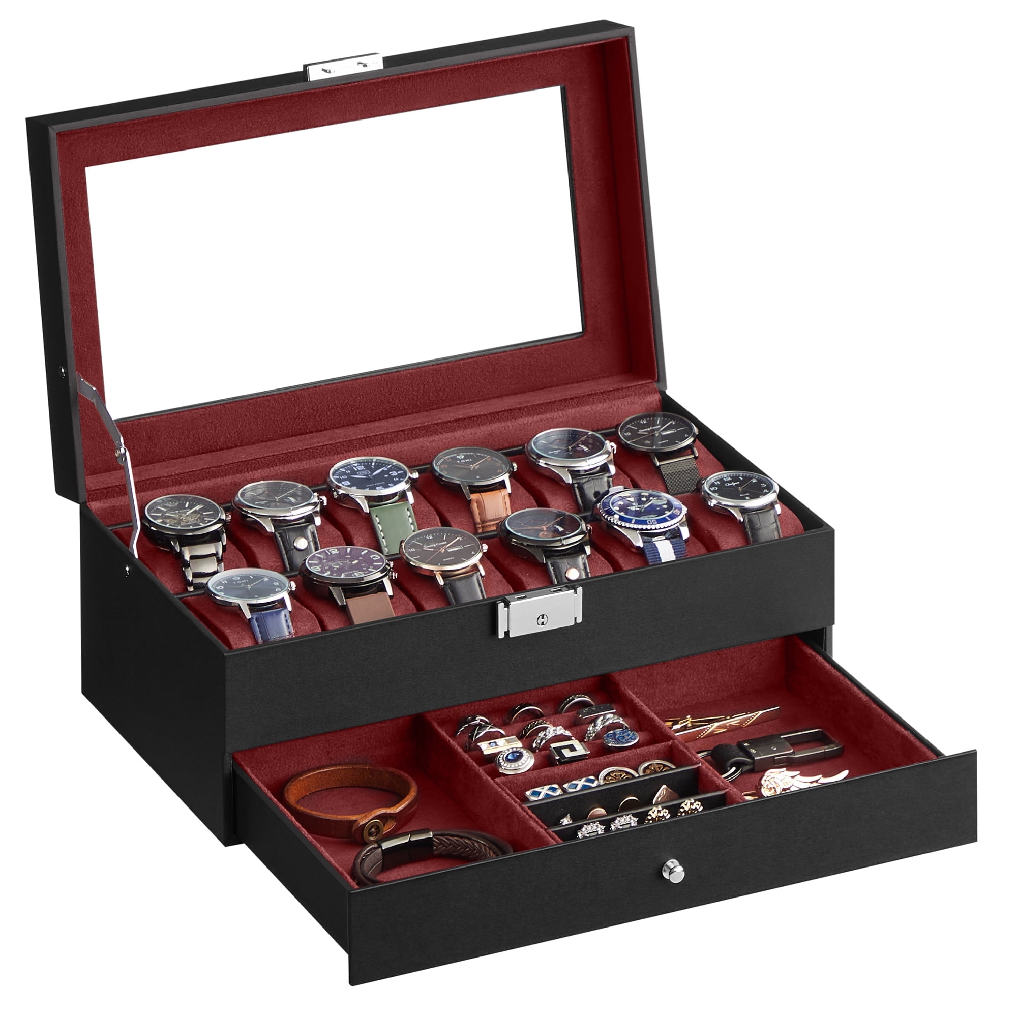 Click here for Generic Songmics 12-Slot Watch Box  Lockable Watch... prices