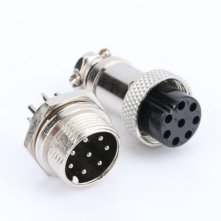 Aviation Plug And Socket Connector 1set GX16 8Pins Screw Type ...