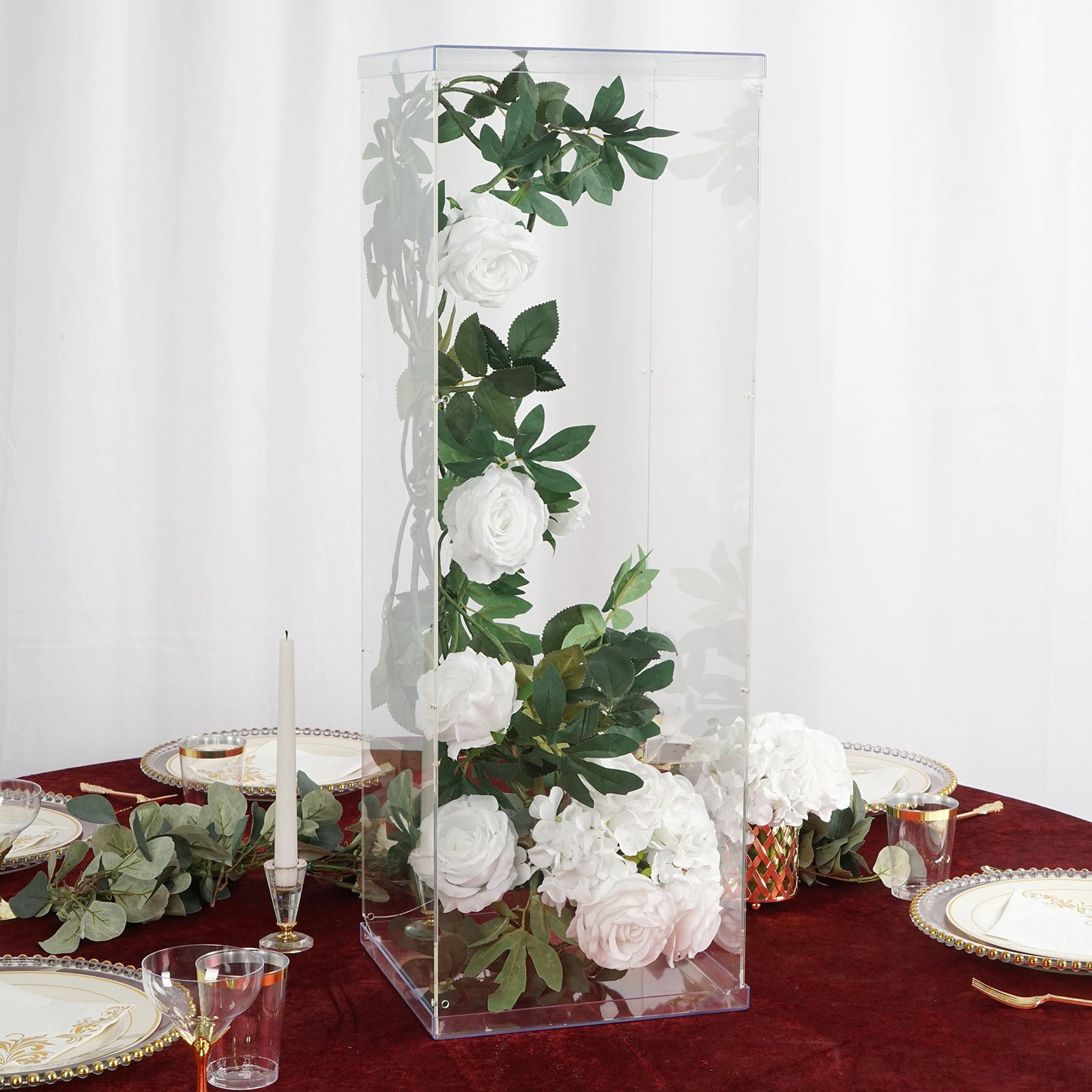 Efavormart 32" Acrylic & Lucite Wedding Decor Ideas Clear Display Box ...