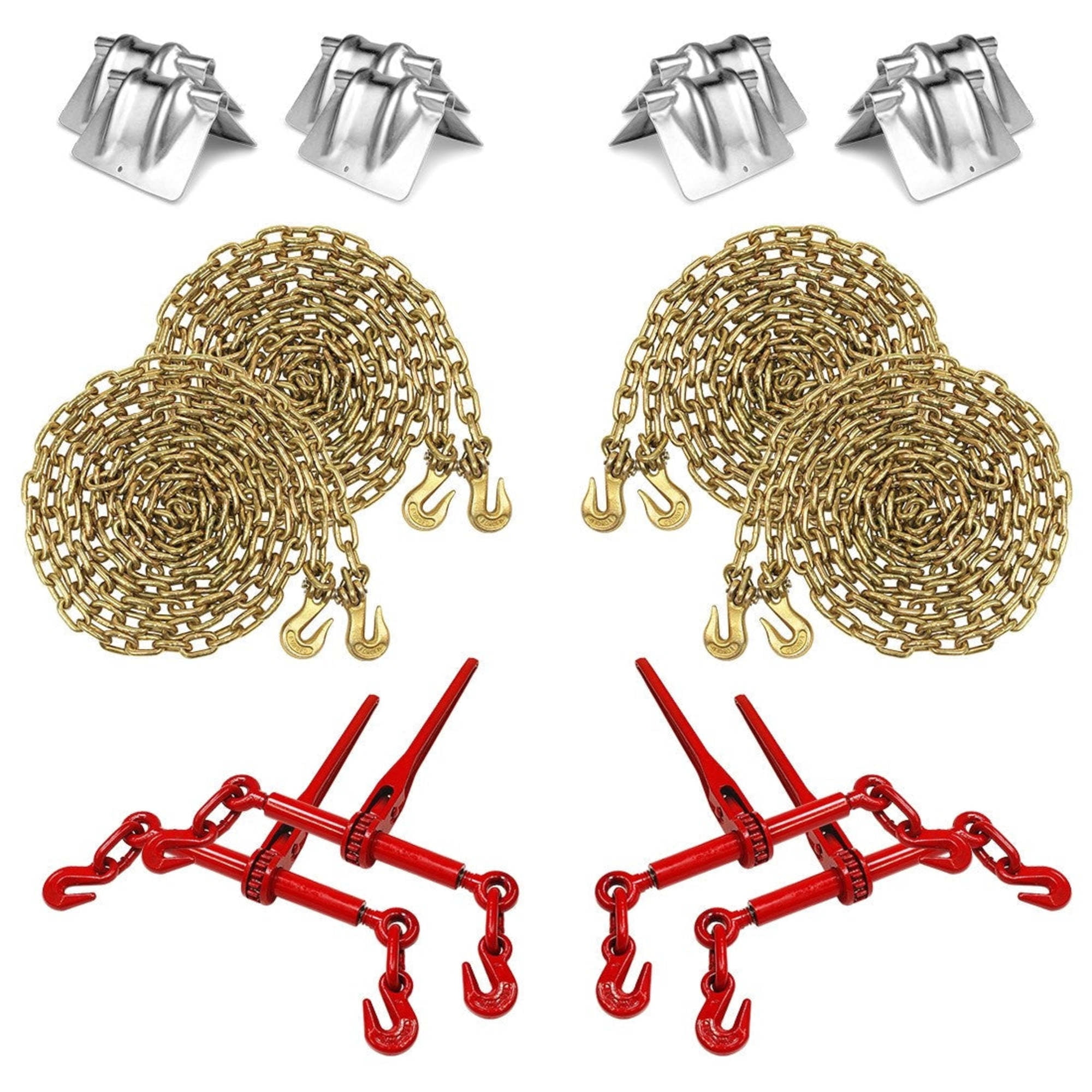 DC Cargo Mall Chains and Load Binders Kit for Hauling with Corner ...