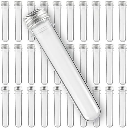 Hozeon 50 Pcs 5.5 X 1 Inch Clear Plastic Test Tubes With Caps, 40 Ml ...