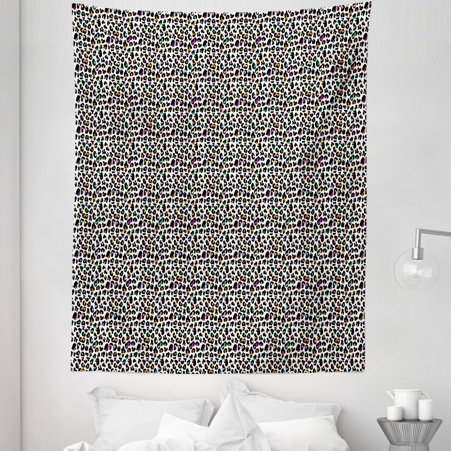 Leopard Print Tapestry, Repetitive Pattern of Modernized Big Cat Skin ...
