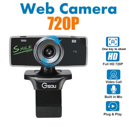 Rotatable Web Camera HD Auto Focus Webcam for PC Laptop Conferencing ...