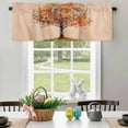 Kitchen Valances for Window, Fall Tree Orange Maple Leaves Light ...