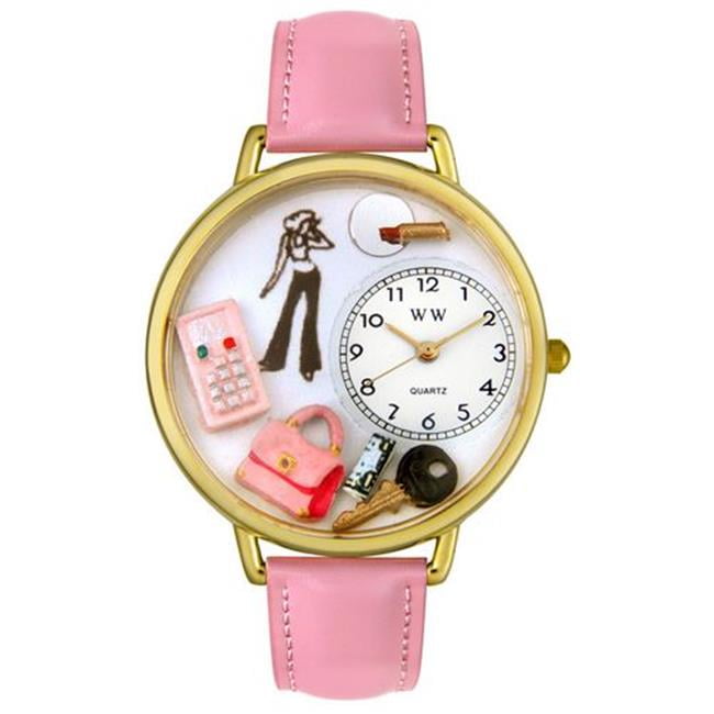 Whimsical Watches G1610008 Teen Girl Pink Leather And Goldtone Watch ...