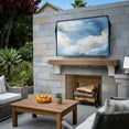 Abstract Marble Texture Outdoor TV Cover 60 to 65 inch Golden Blue ...