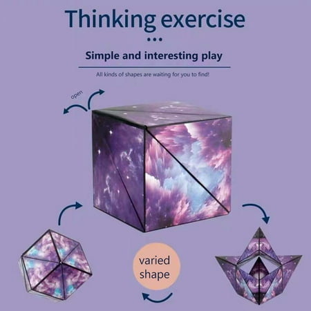 TB&W 3D Flip Cubic Toy Portable Plastic Hand Flip Cube Toy Variety for ...