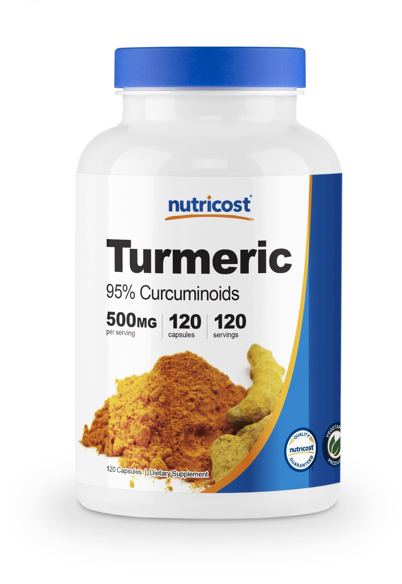 Nutricost Turmeric Curcumin (95% Curcuminoids) 500mg, 120 Capsules With ...