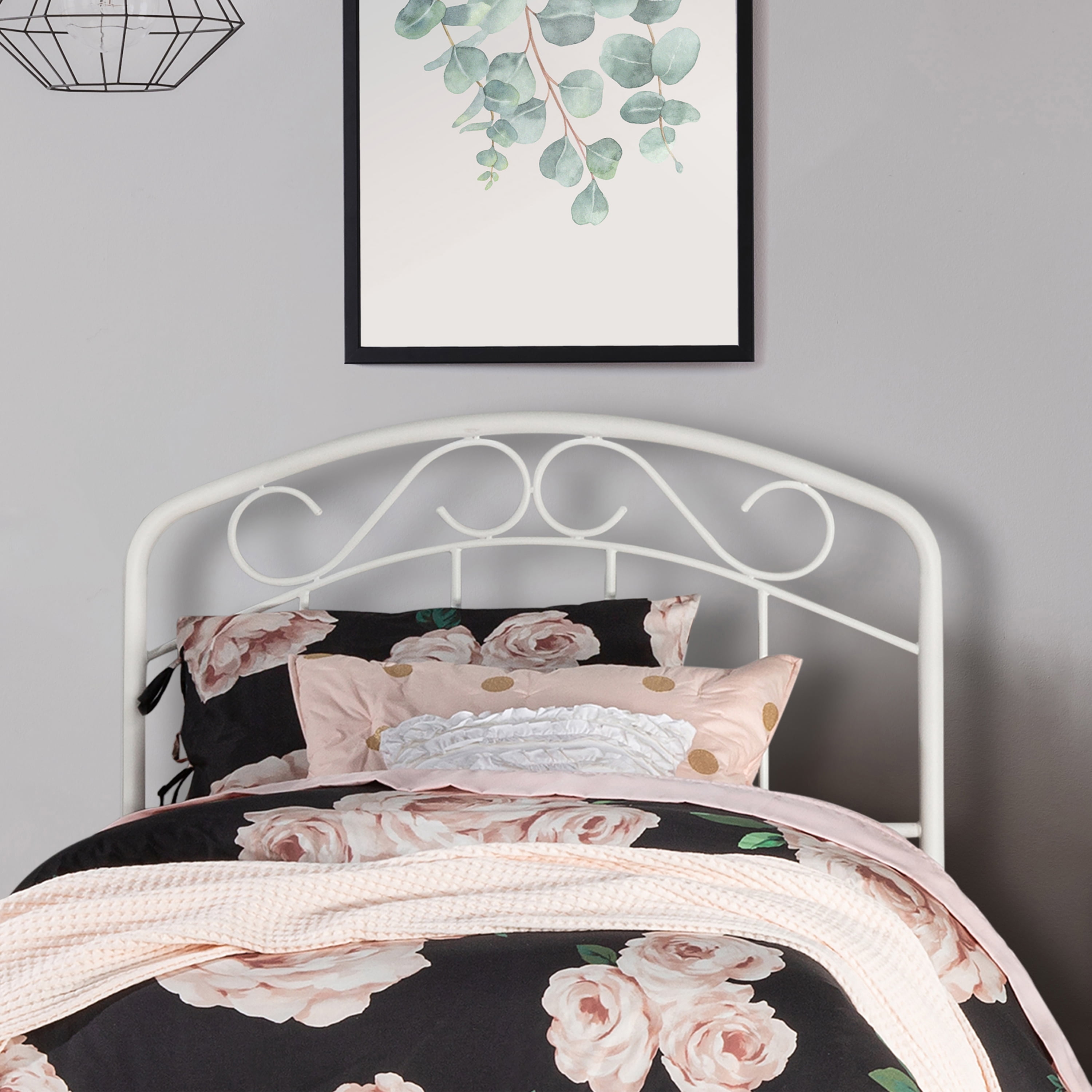 Hillsdale Furniture Jolie Arched Scroll Metal Twin Headboard In Hillsdale Furniture Jolie Arched Scroll Metal Twin Headboard In