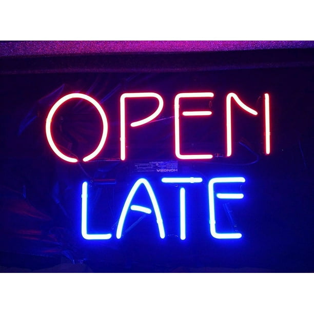 Queen Sense 14"x10" Open Late Neon Sign Man Cave Handmade Neon Light ...