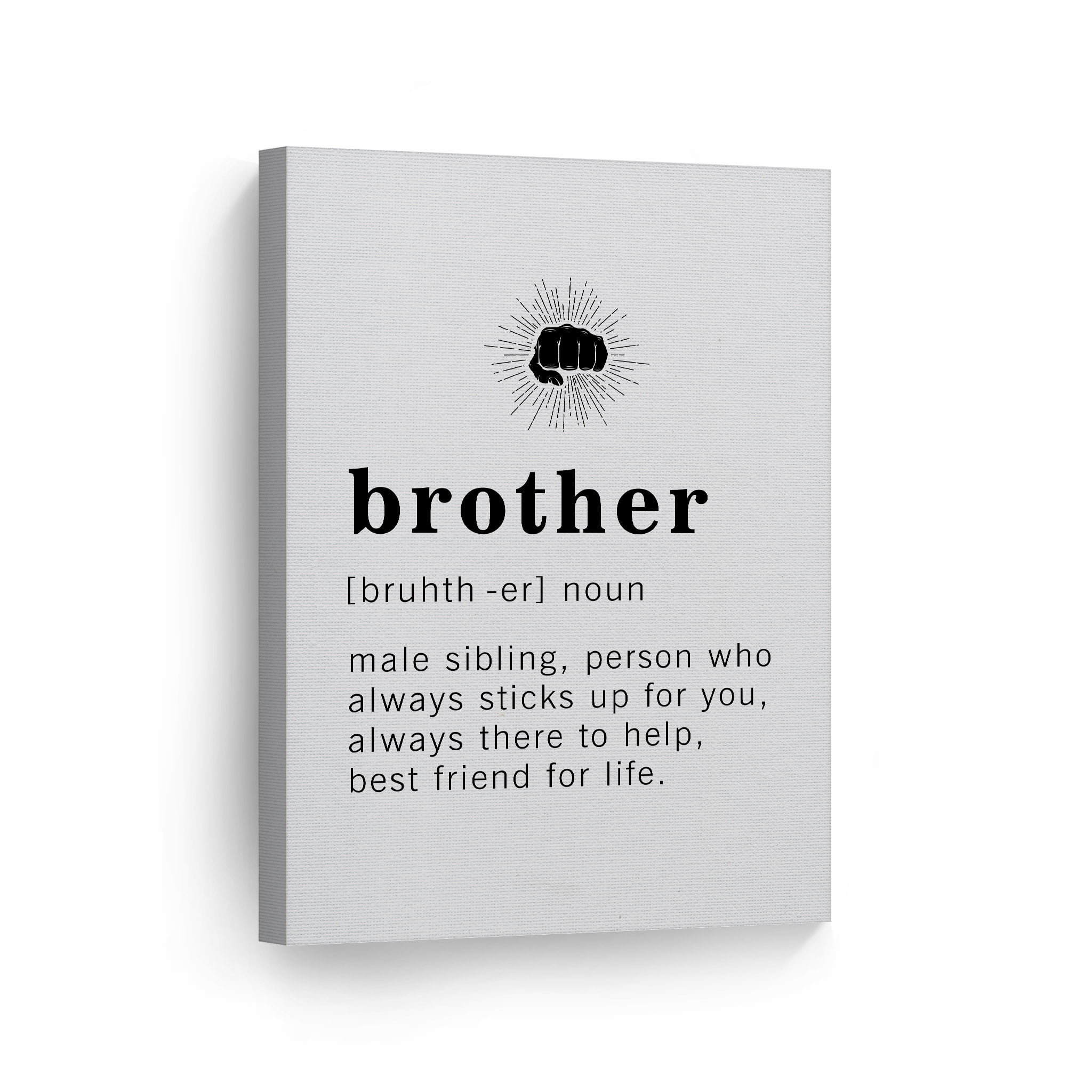 Smile Art Design Funny Noun Dictionary Definition of Brother Canvas ...