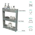 Simplify 3 Tier Slim Slide Out Storage Cart in Grey - Walmart.com