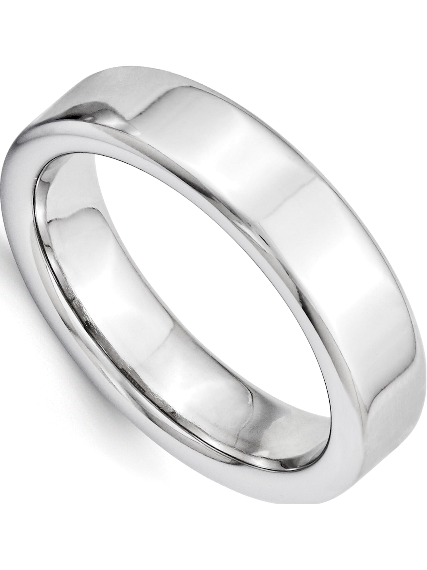 USA - Vitalium Flat Polished 6mm Band - Walmart.com