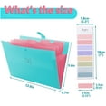 Skydue Expanding File Folder 5 Pockets A4 Paper Document Organizer Office Supplies