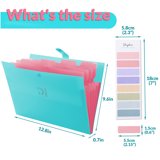 SKYDUE Expanding File Folder - 5 Pockets, A4 Paper, Document Organizer, Office Supplies ...