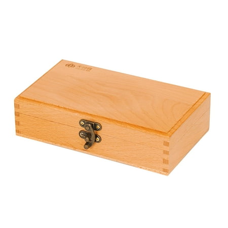 Wood Pencil Box Rectangle DIY Artist Tool Brush Storage Case with ...
