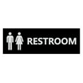 Basic Unisex Restroom Sign (Black / Silver) - Large - Walmart.com