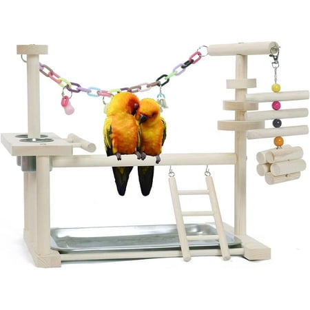 Wooden Parrot Perch, Ladders & Parrot Feeders - Cockatoo Cage ...