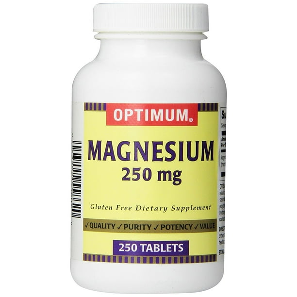 Optimum Magnesium Tablets, 250 mg, 250 Count - Walmart.com