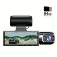 3-Inch Dual Lens Dash Cam - Front Rear Dual Channel Recording Night ...