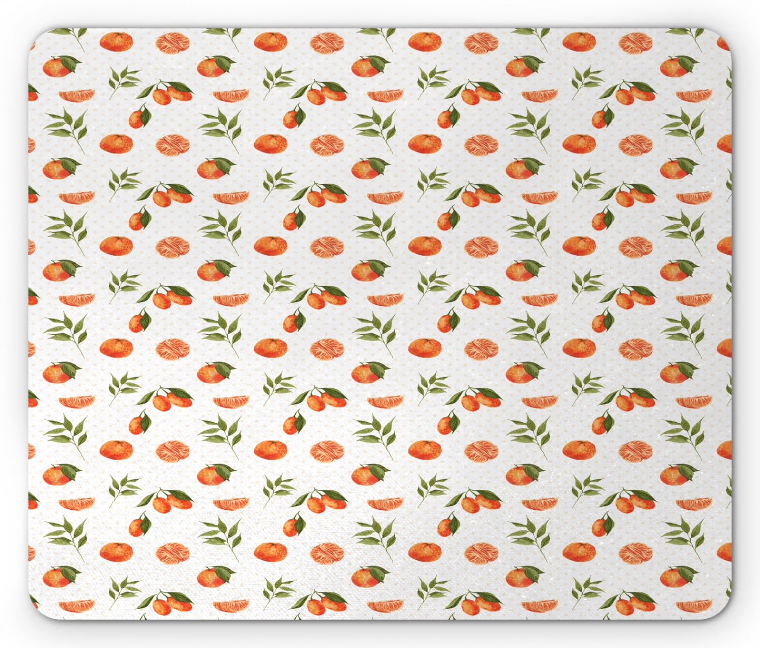 Burnt Orange Mouse Pad, Watercolor Orange and Tangerine Fruits with ...