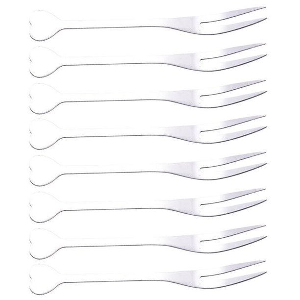 8x Fruit Dessert Forks Cheese Serving Fork Family Appetizer Fork ...