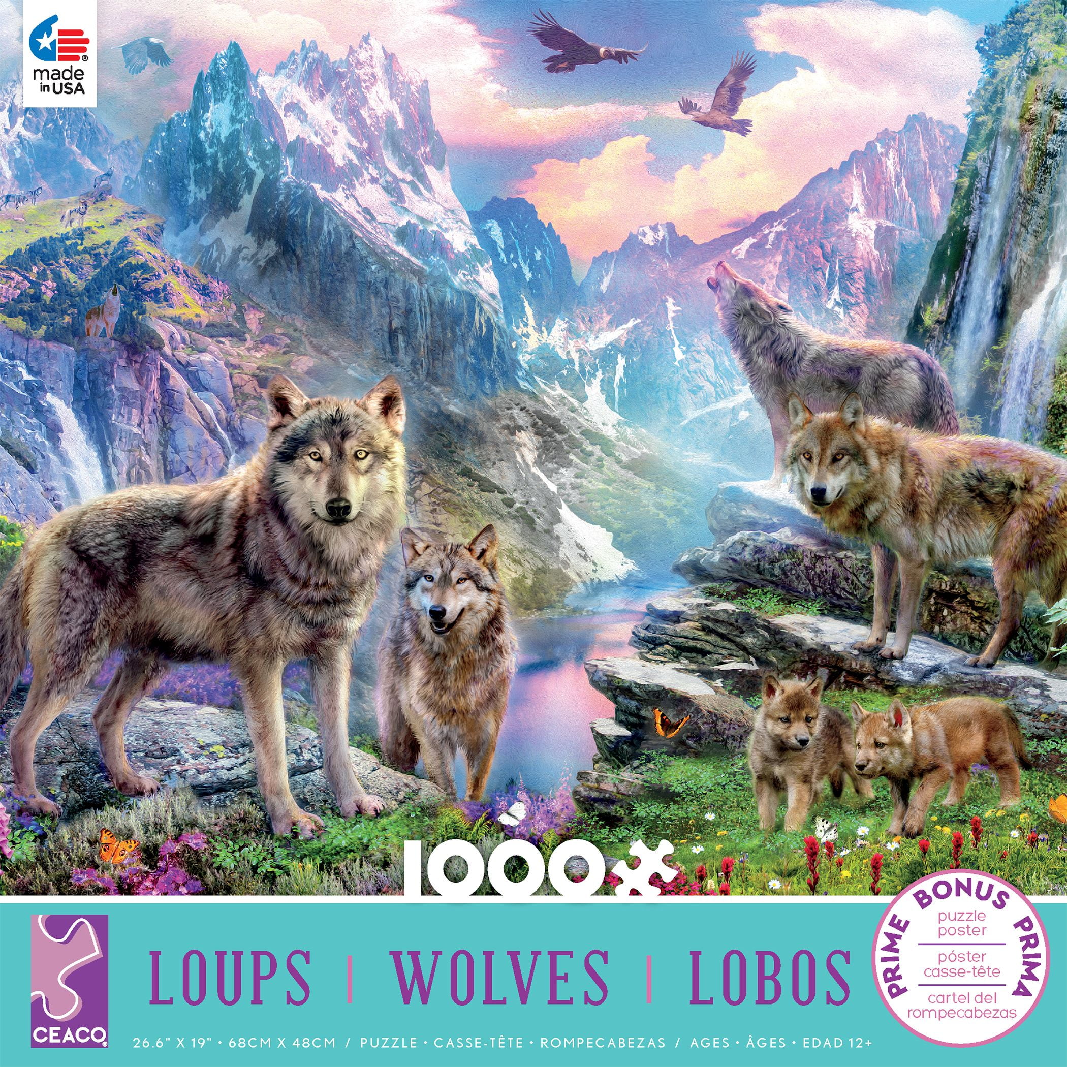Ceaco - Wolves - Spring Wolves - 1000 Piece Jigsaw Puzzle - Walmart.com