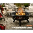 Fissfire 35 inch Garden Patio Fire Pit, Outdoor Wood Burning with ...