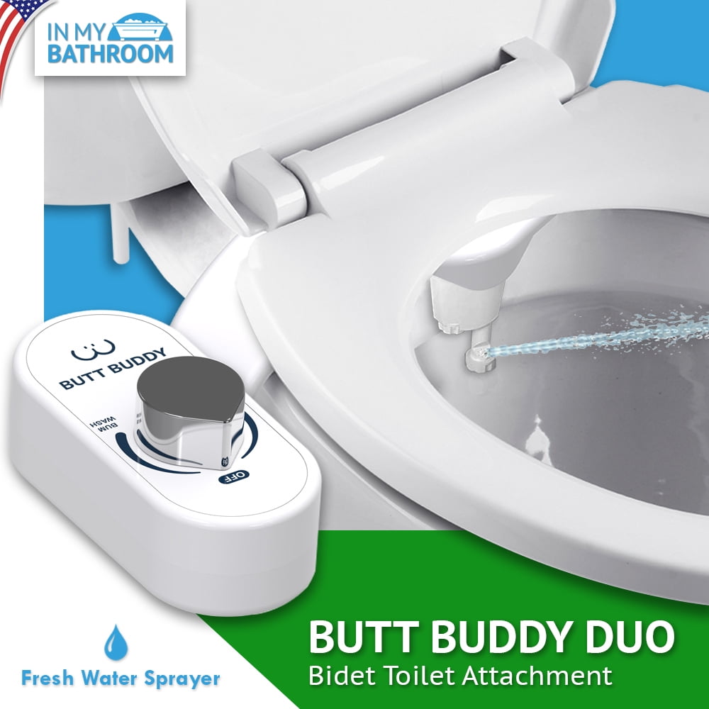 Butt Buddy Duo Bidet Toilet Seat Attachment And Fresh Water Sprayer