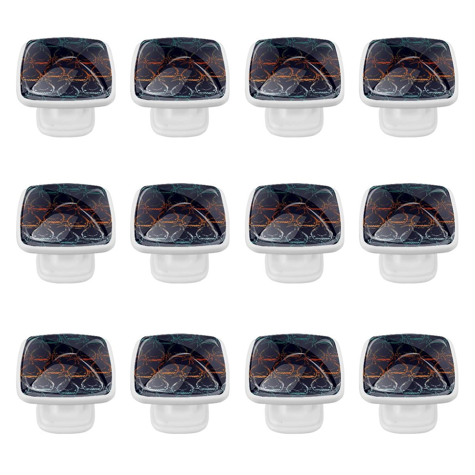 12 Pieces Drawer Pulls Handle Square Wardrobe Cabinet Abstract Shark ...
