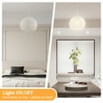 Topbuy Paper Pendant Light Fixture Round Hanging Ceiling Light with ...