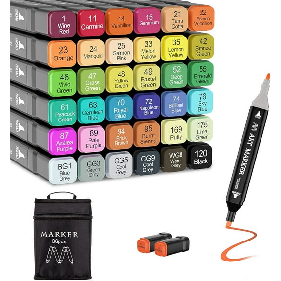 Artfinity Sketch Marker Sets - Vibrant, Professional, Dye-Based Alcohol ...