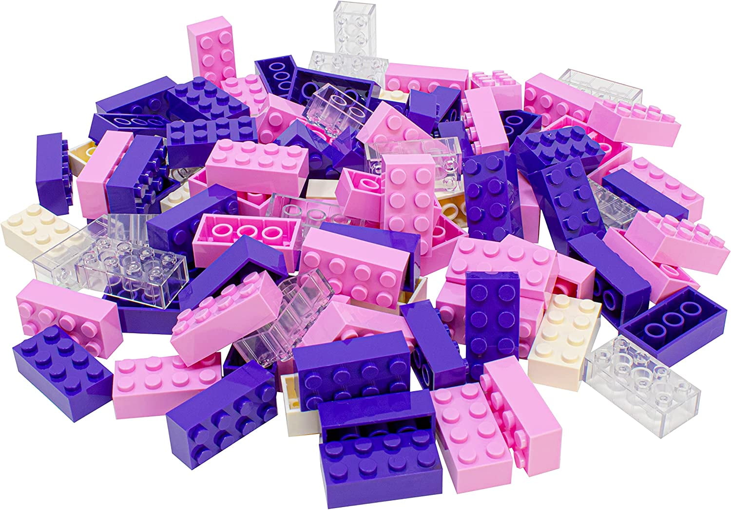 Minizfigs Classic 2x4 Building Brick Play Set - 100 pcs - Compatible ...