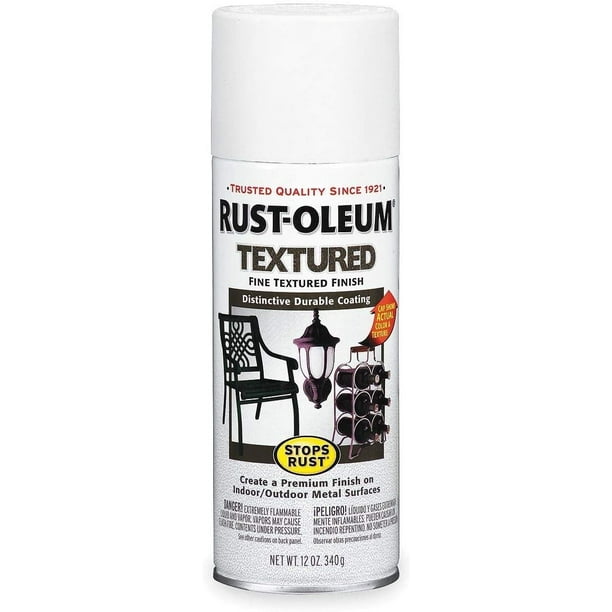 Rust-Oleum White Spray Paint, Textured Finish, 12 oz. - 7225830 Pack of ...