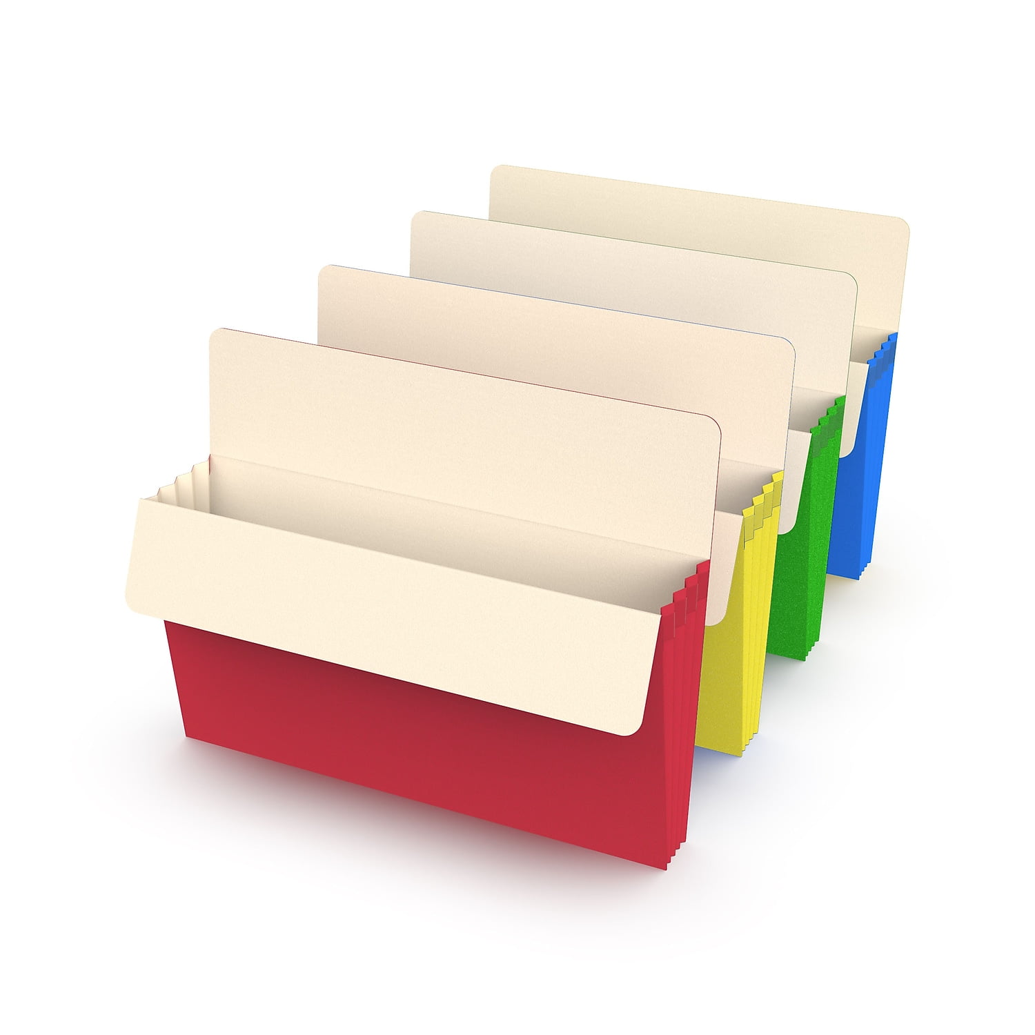 Staples 3 1/2" Expansion Colored File Pockets Letter Assorted 5/Pack ...