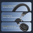 Wireless Wireless Over-Ear Headphones With Noise Cancelling, 40H Long ...
